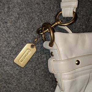 Coach | Bags | Coach White Leather Shoulder Bag | Poshmark